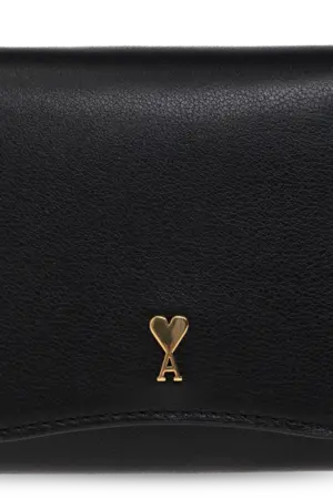 AMI Paris Leather Wallet With Logo