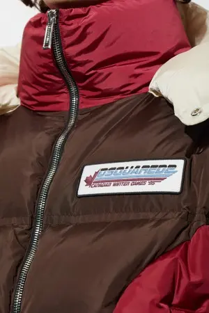 Dsquared2 Down Jacket With Embroidered Logo - Multicolour