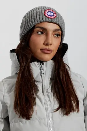 Canada Goose Wool Beanie With Logo Patch