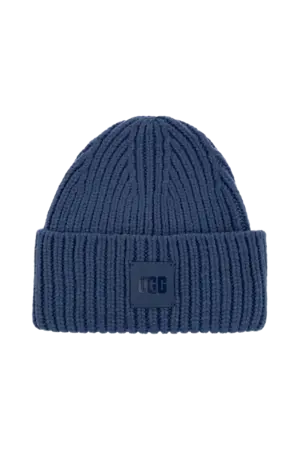UGG Beanie With Logo Patch - Blue