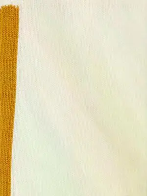 Paul Smith Ecru And Mustard 'racer Stripe' Socks