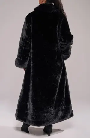 AZALEA WANG Josefina Faux Fur Trench Coat