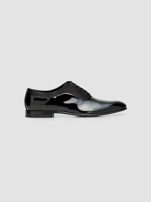 Dolce & Gabbana Vernice Patent Leather & Silk Oxfords