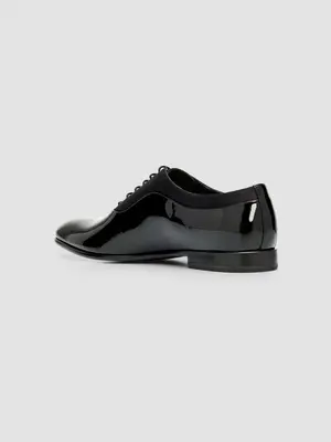 Dolce & Gabbana Vernice Patent Leather & Silk Oxfords