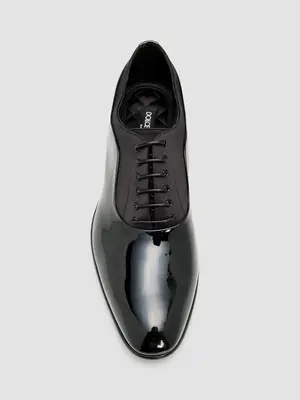 Dolce & Gabbana Vernice Patent Leather & Silk Oxfords