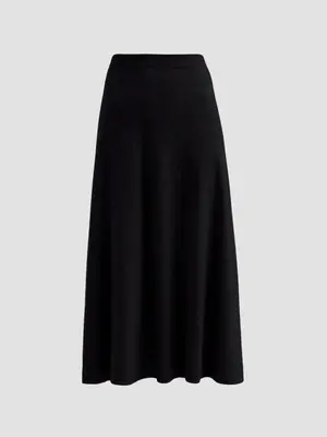 Fabiana Filippi Platinum Virgin Wool-blend Midi-skirt
