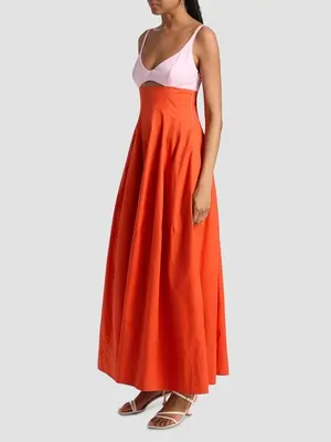 Simkhai Maddy Cotton-blend A-line Midi-dress