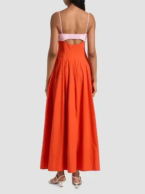 Simkhai Maddy Cotton-blend A-line Midi-dress