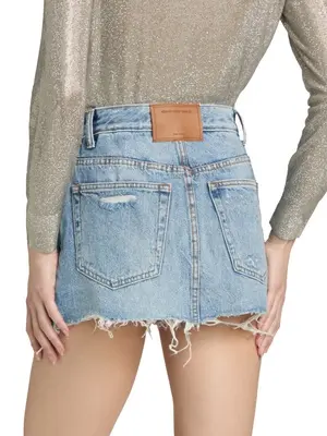 Alexander Wang Distressed Double Layer Skort
