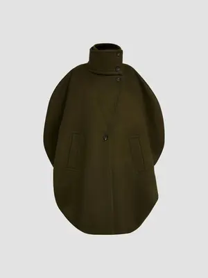 FERRAGAMO Wool-cashmere Single-breasted Coat - Olive Mela