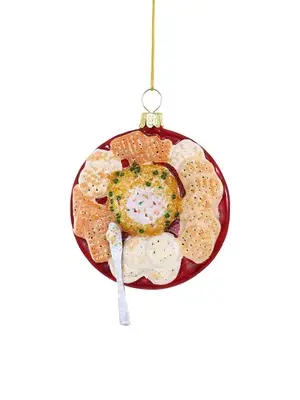 CODY FOSTER & CO Holiday Cheese Ball Glass Ornat - Multi