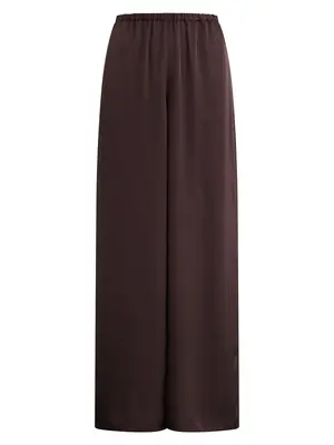 FAVORITE DAUGHTER The Everything Satin Wide-leg Pants - Espresso