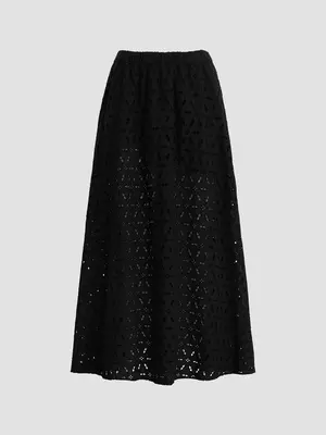 FAVORITE DAUGHTER The Pretty Please Eyelet Maxi Skirt