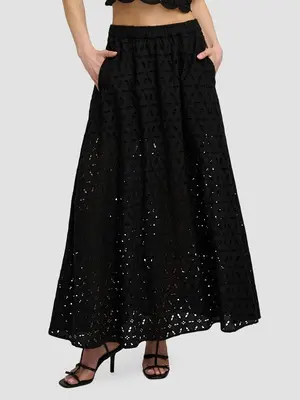 FAVORITE DAUGHTER The Pretty Please Eyelet Maxi Skirt