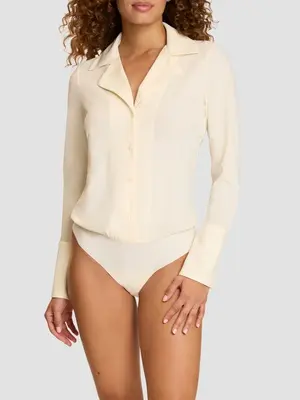 Commando Button-down Blouse Bodysuit