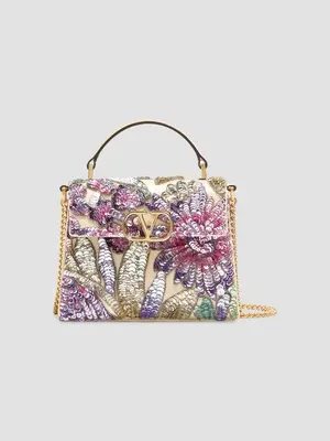 Valentino Garavani V-sling Crossbody Embroidered Bag