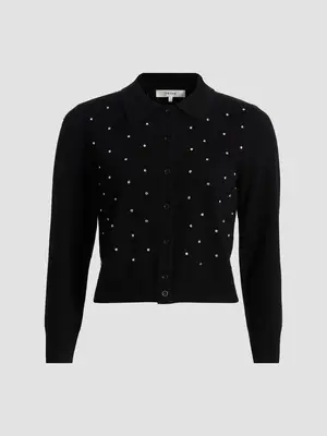 FRAME Rhinestone Wool-cashmere Cardigan