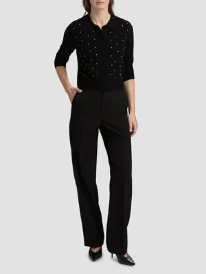 FRAME Rhinestone Wool-cashmere Cardigan