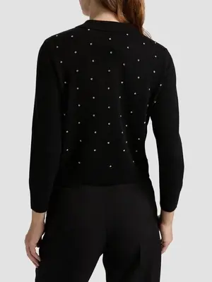 FRAME Rhinestone Wool-cashmere Cardigan