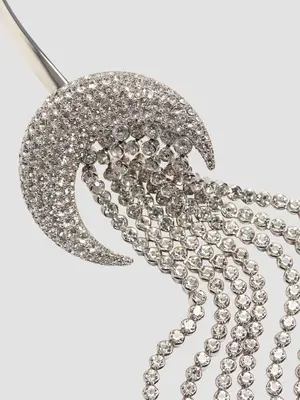 Valentino Garavani Kabarett Necklace In Metal, Crystals And Pearls - Palladium