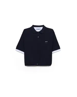 Prada Piqué And Jersey Polo Shirt