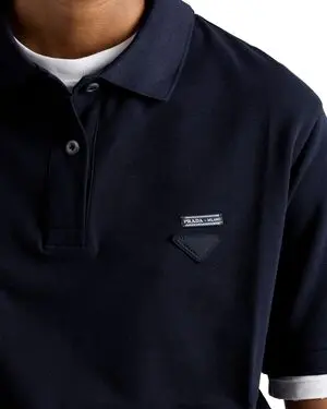 Prada Piqué And Jersey Polo Shirt