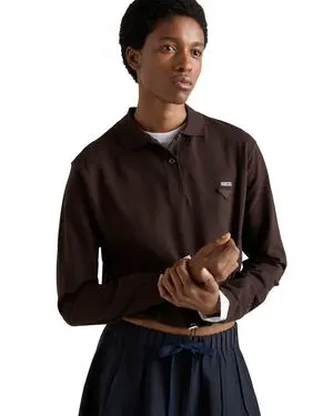 Prada Piqué And Jersey Polo Shirt