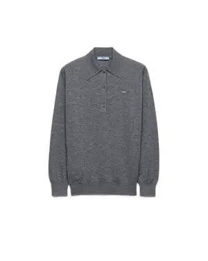 Prada Cashmere Polo Sweater - Grey