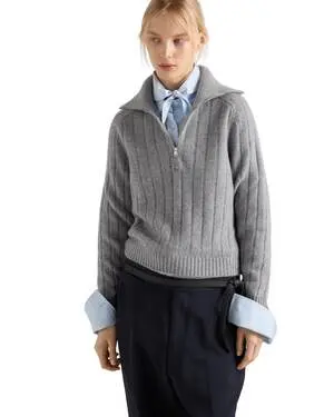 Prada Re-cashmere Polo Sweater