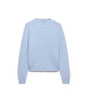 Prada Re-cashmere Crew-neck Sweater - Light Blue
