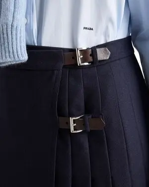 Prada Re-wool Midi Skirt