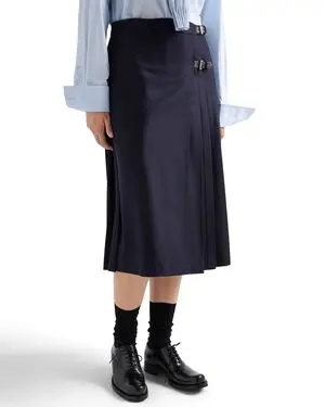 Prada Re-wool Midi Skirt