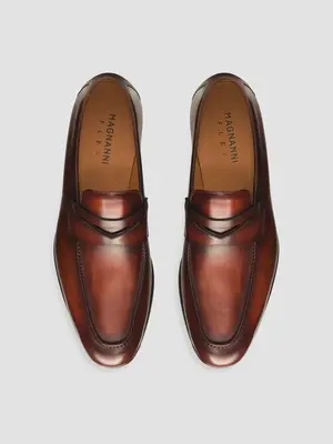 Magnanni Sasso Leather Penny Loafers