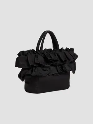 GANNI Mini Ruffle Shopper Tote Bag