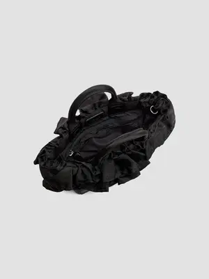 GANNI Mini Ruffle Shopper Tote Bag