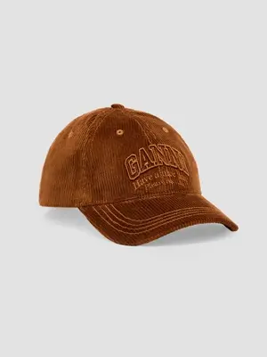 GANNI Corduroy Logo Cap