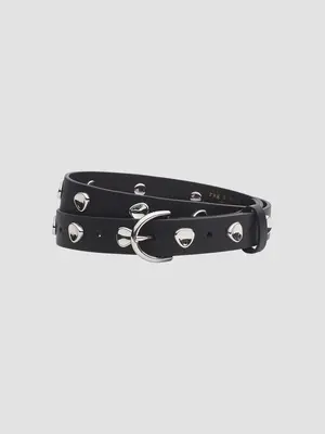 Rag & Bone Brynn Studded Leather Belt - Black