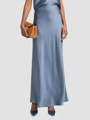Vince Satin Maxi Slip Skirt