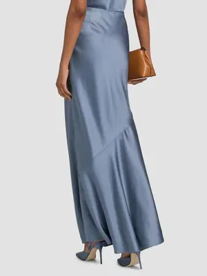 Vince Satin Maxi Slip Skirt