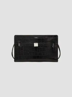 TOTEME Belted Croco-embossed Leather Crossbody Bag