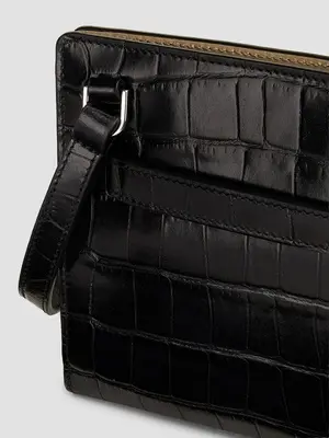 TOTEME Belted Croco-embossed Leather Crossbody Bag