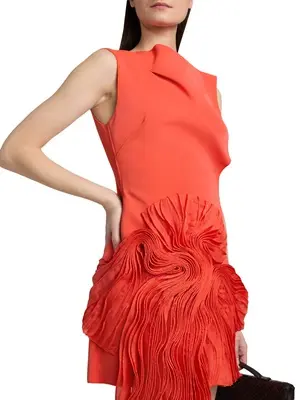 Acler Forever Young Aberleigh Organza-drape Minidress