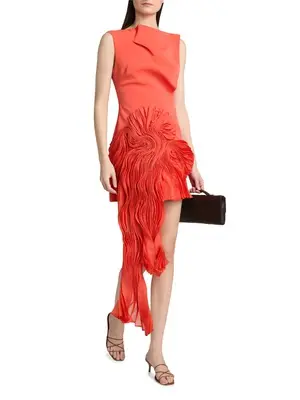Acler Forever Young Aberleigh Organza-drape Minidress
