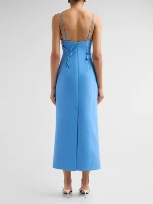 Acler Northwick Floral Applique Midi Dress