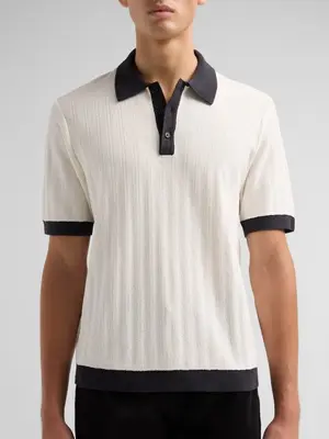Rag & Bone Zuma Rib-knit Polo Shirt