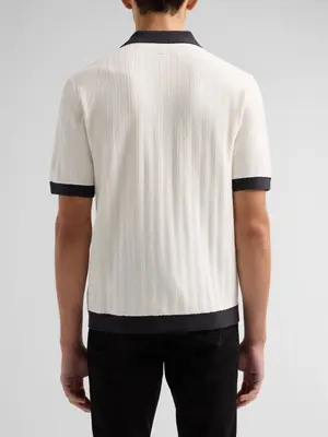 Rag & Bone Zuma Rib-knit Polo Shirt