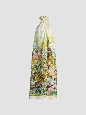 ALEMAIS Jungle Boogie Silk Halterneck Dress