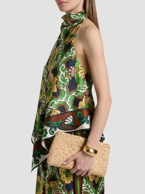 ALEMAIS Liana Halterneck Silk Top