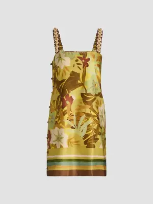 ALEMAIS Maxi Linen Beaded Minidress