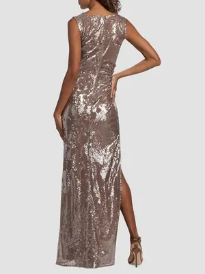 Lapointe Sequined Ruched Slip Gown